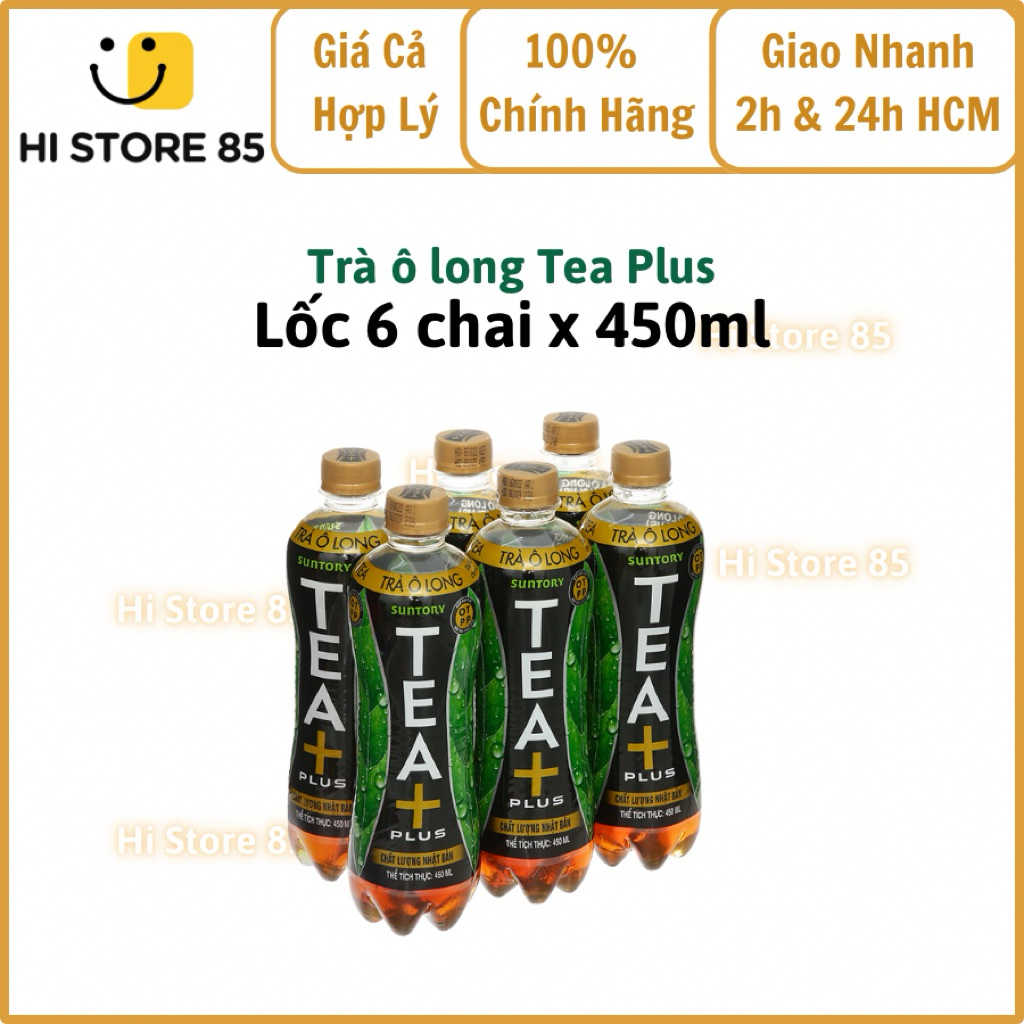 [Lốc 6 chai x 450ml] Trà ô long Tea+ Plus chai 450ml. Hi Store 85 ...