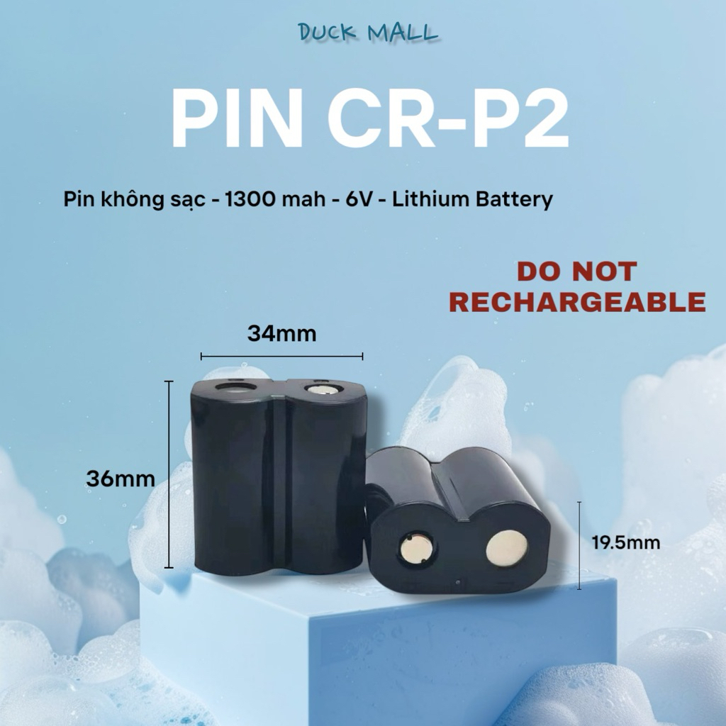 [1 VIÊN ] Pin CR-P2 dành cho máy ảnh phim/film PNS/SLR, dùng 1 lần ...