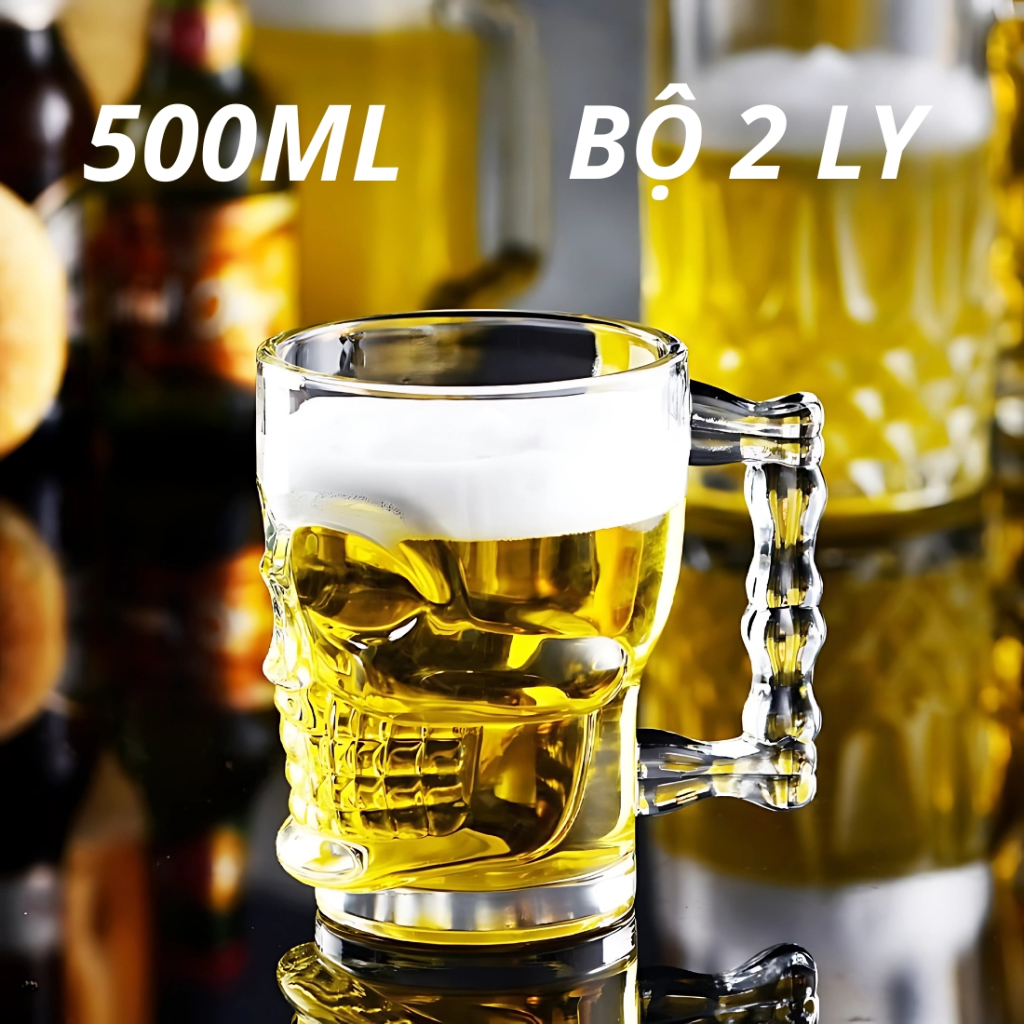 COMBO 2 LY QUAI THUỶ TINH TRẮNG CAO CẤP YUJING 500ML ( MÃ 2502-1 ...