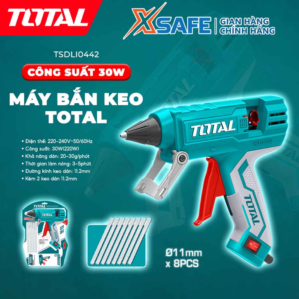 Súng bắn keo TOTAL TT301116 - Công suất 30W-220W - Keo 11.2mm - Làm ...