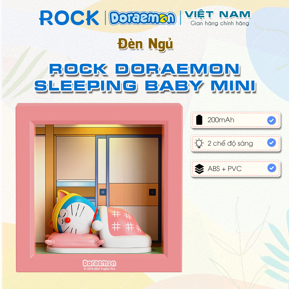 Đèn Ngủ ROCK Doraemon Sleeping Baby Mini (200mAh) | Shopee Việt Nam