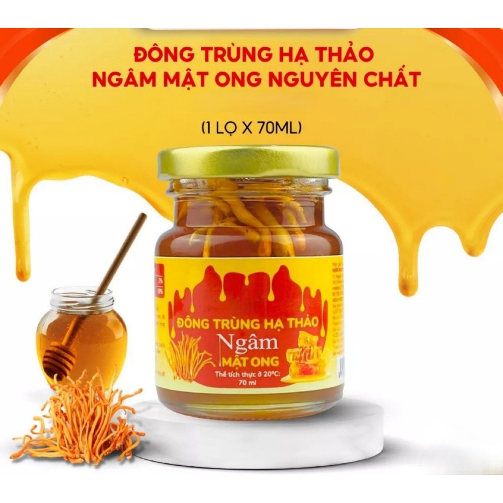 Mật ong saffron ngâm đông trùng hạ thảo lọ 70ml | Shopee Việt Nam