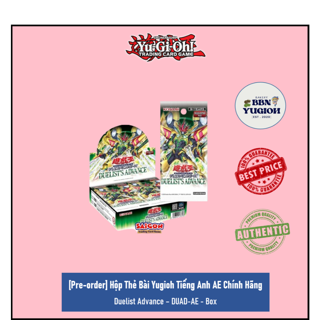 [Pre-order] Hộp Thẻ Bài Yugioh Tiếng Anh AE Chính Hãng: Duelist Advance - DUAD-AE - Box | Shopee ...