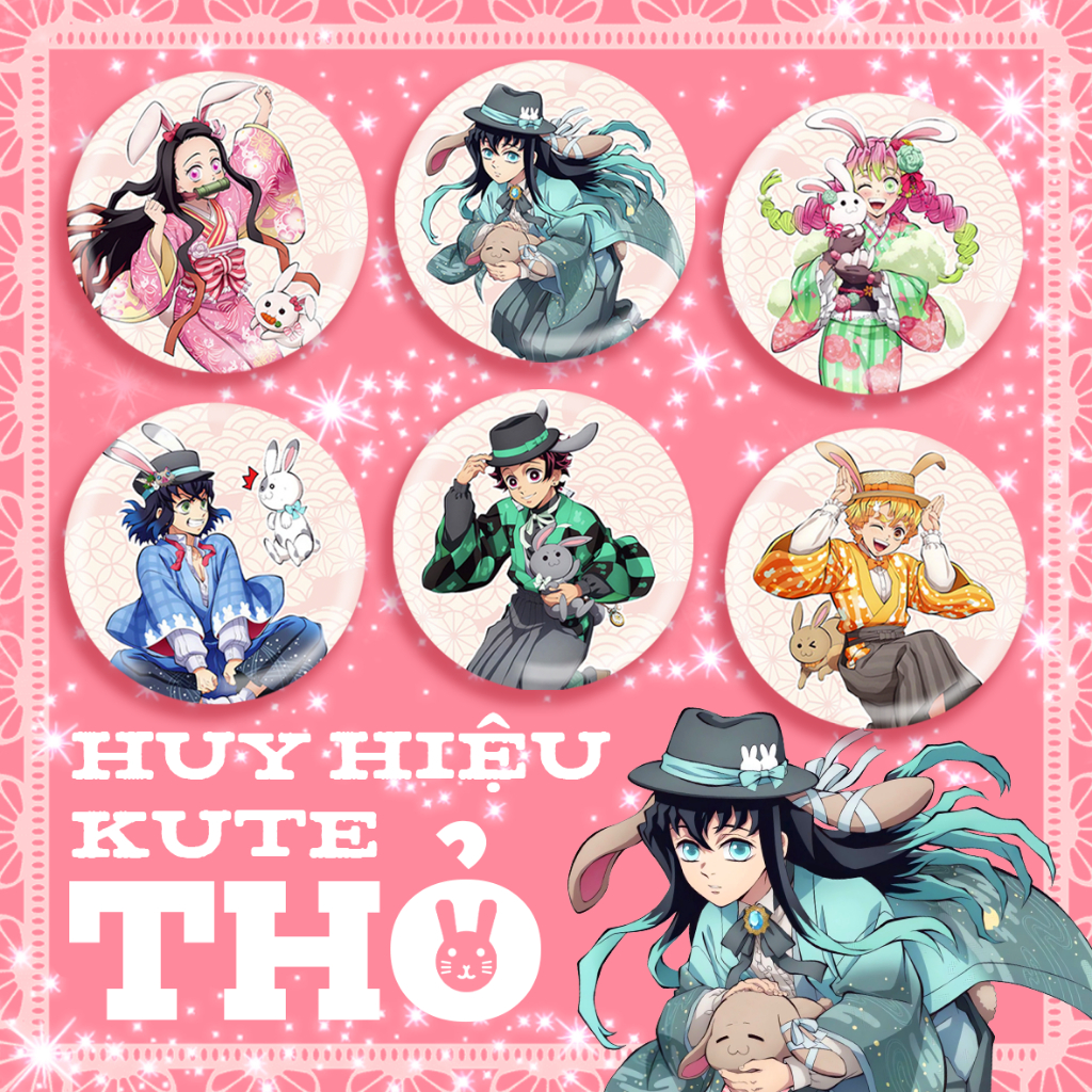 HUY HIỆU THỎ MUICHIRO TANJIRO NEZUKO ZENITSU INOSUKE MITSURI - Kimetsu ...