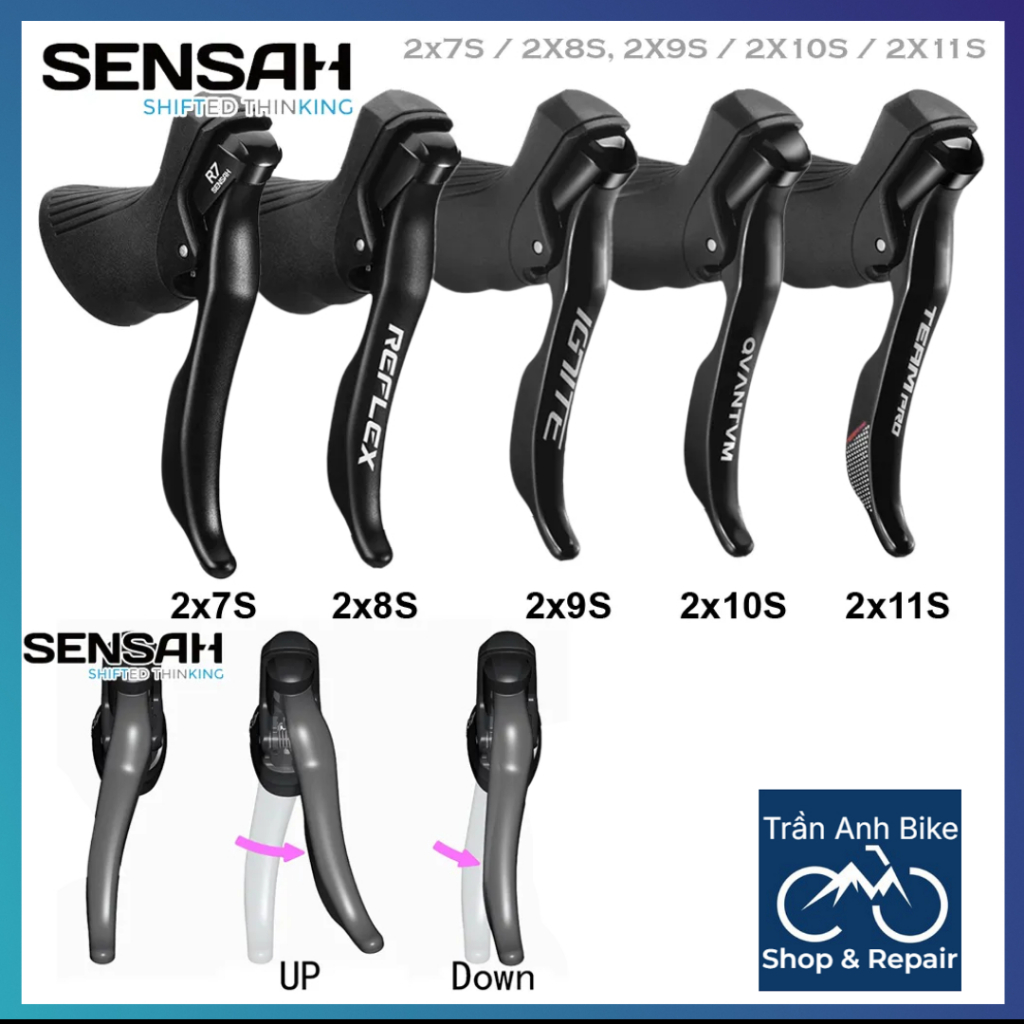 Tay Đề Lắc Xe Đạp SENSAH 2x7S 2x8S 2x9S 2x10S 2x11 Speed - Hàng chính ...