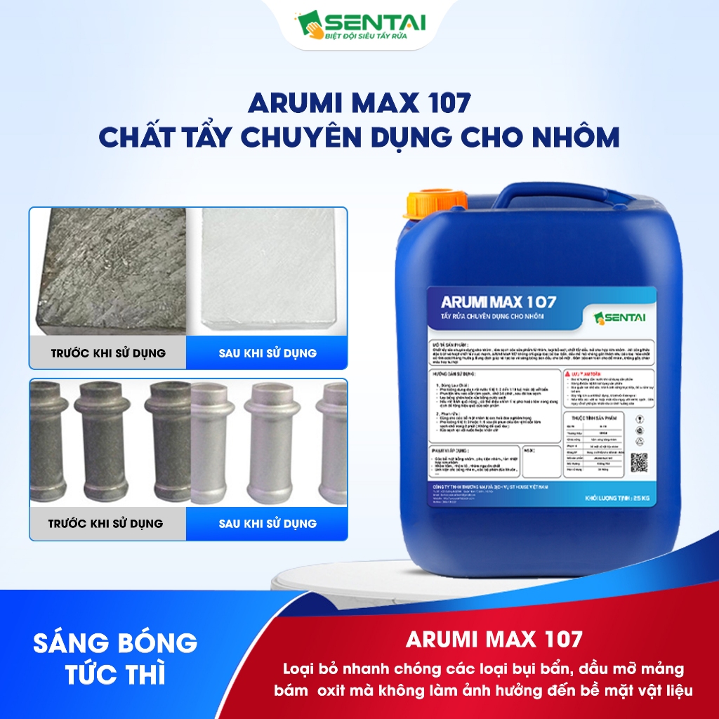 Chất Tẩy Nhôm ARUMI MAX 107 – Tẩy Sáng Bề Mặt Nhôm Không Ăn Mòn – Dùng ...