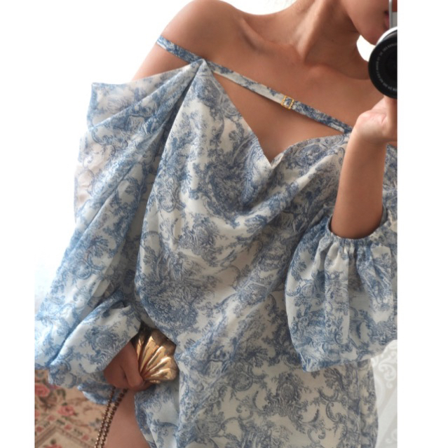 Toile de Jouy blouse v2 by Epiphyllum | Shopee Việt Nam