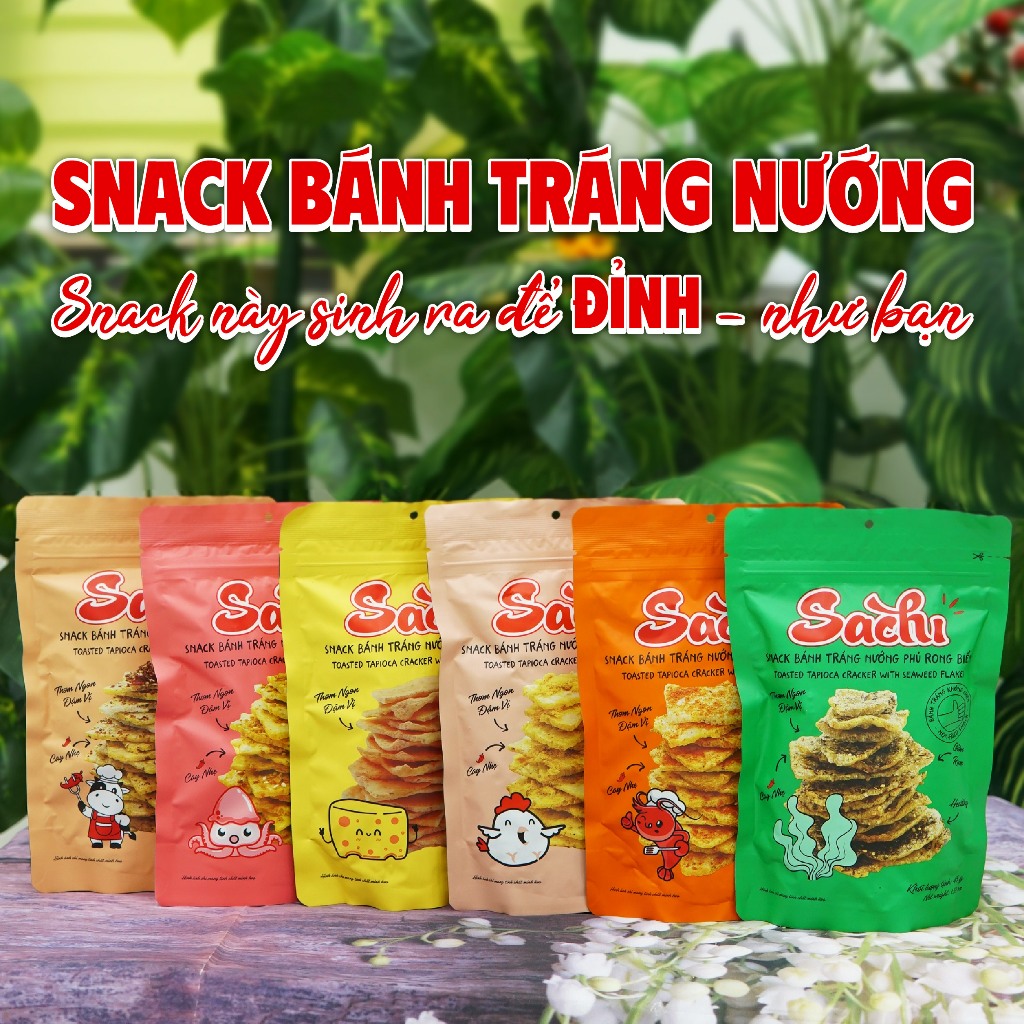 [COMBO 3 GÓI] Snack Bánh Tráng Nướng Giòn Sachi Phủ Vị Thơm Ngon Giòn ...