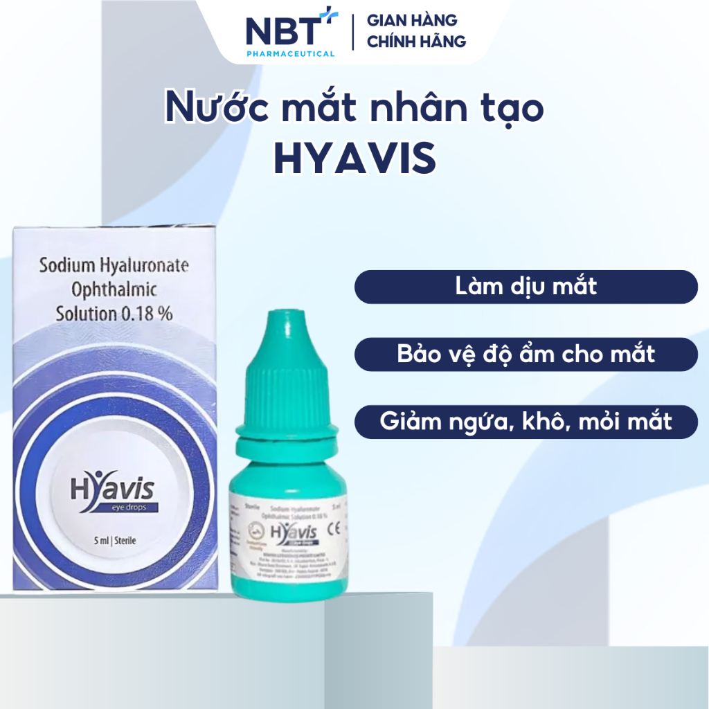 Nước mắt nhân tạo HYAVIS - Dung dich nhỏ mắt dưỡng ẩm mắt dành cho kính ...