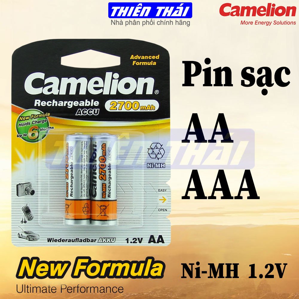 Pin sạc Camelion AA2700mAh,AA2500mAh, AAA1100mAh,pin sạc1.2V Ni-MH ...
