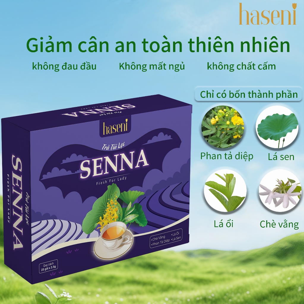 Trà Giảm Mỡ Bụng Haseni Trà Giảm Cân Trà Detox Thải Độc Ruột Trà Phan Tả Diệp Trà lá Ổi | Shopee ...