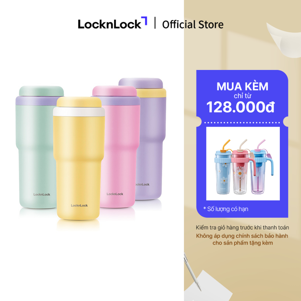 Bình giữ nhiệt Lock&Lock Daily Macaron Tumbler LHC3292 480ml thép không gỉ 316L | Shopee Việt Nam