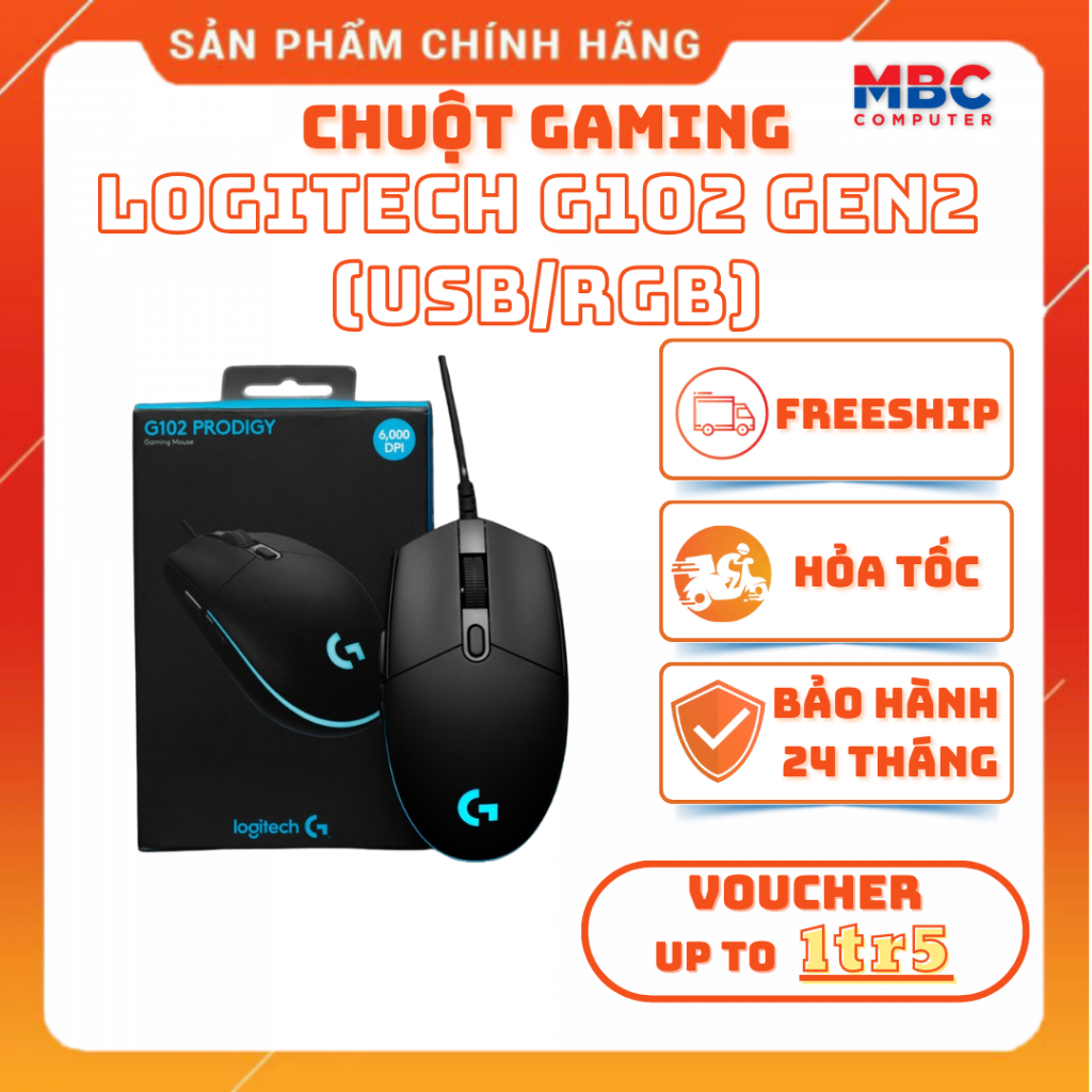 Chuột game Logitech G102 Gen2 Black (USB/RGB/Đen) - New - Chính hãng ...