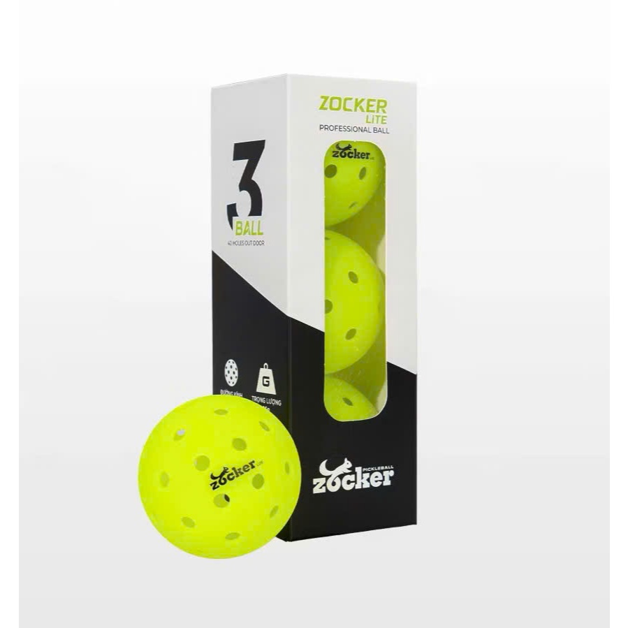Hộp 3 Quả Bóng Pickleball Zooker Chính Hãng – Tiêu Chuẩn Thi Đấu, Nảy ...