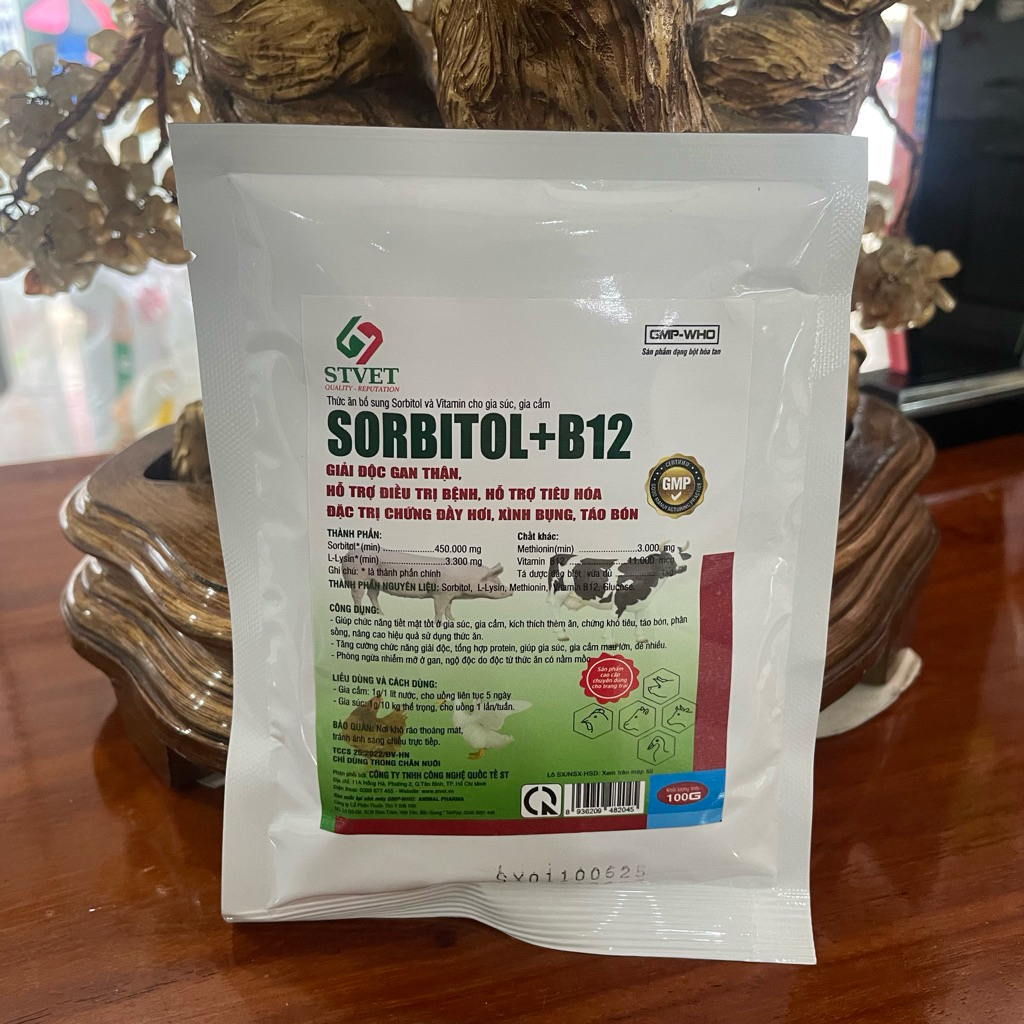 Gói Sorbitol B12 (100g) giải độc mát gan thận cho vật nuôi. | Shopee ...