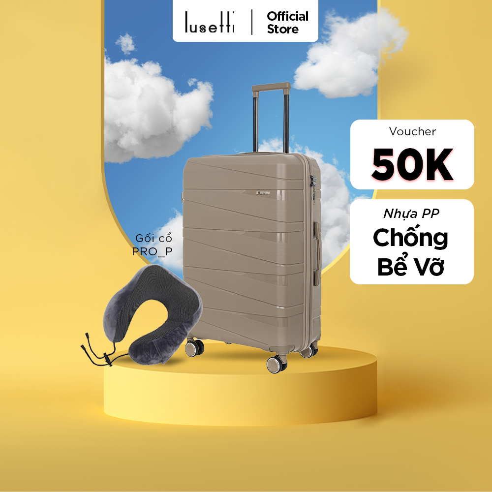 Vali Du Lịch Lusetti LS8088 Size20/Size24/Size28 Nhựa PP Chống Bể, Hạn ...