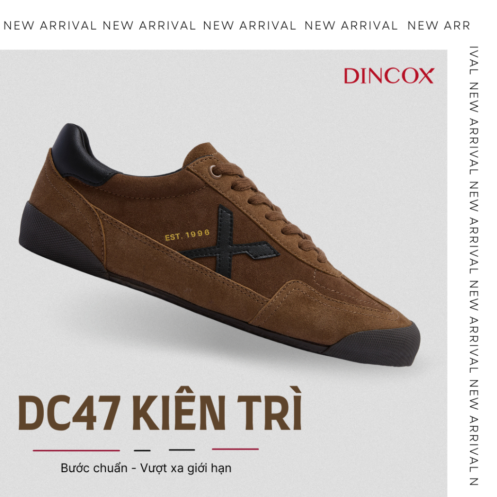 Giày Nam Sneaker Da Micro Suede Dincox DC47 BROWN Shoes Đế Bằng, Bền Và ...