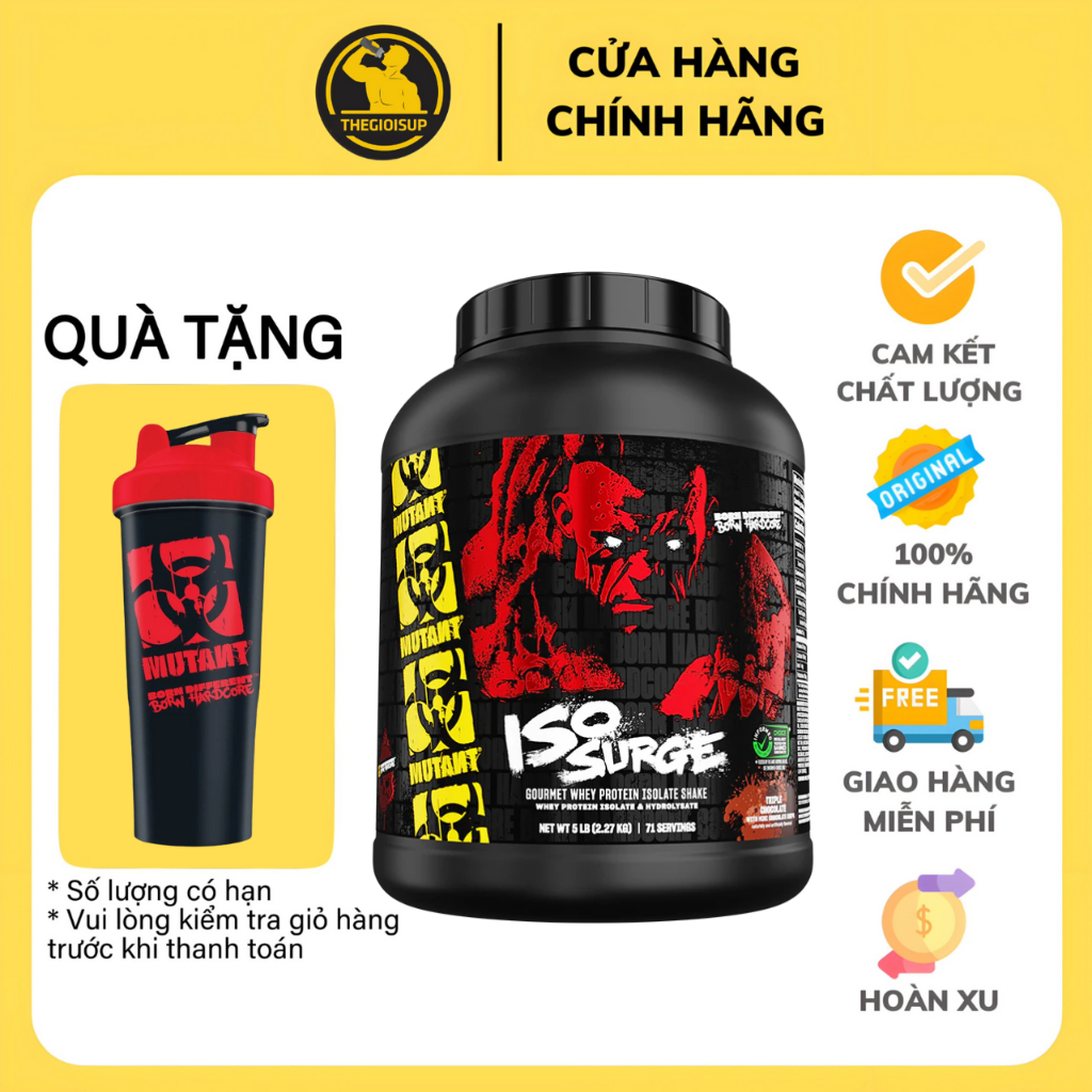 Mutant Iso Surge 5lbs (2,27kg) - Đạm whey protein isolate hổ triện phát ...