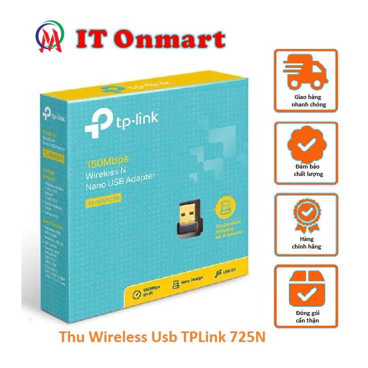 Thu Wireless Usb TPLink 725N, usb thu wifi không dây tốc đô 150Mbps ...