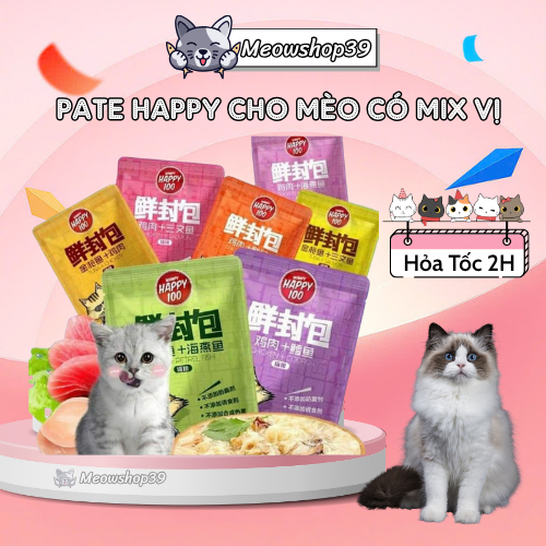 (Hỏa Tốc đến 19H) (COMBO 10 - 20 gói) PATE WANPY HAPPY 100 - 70gr ...