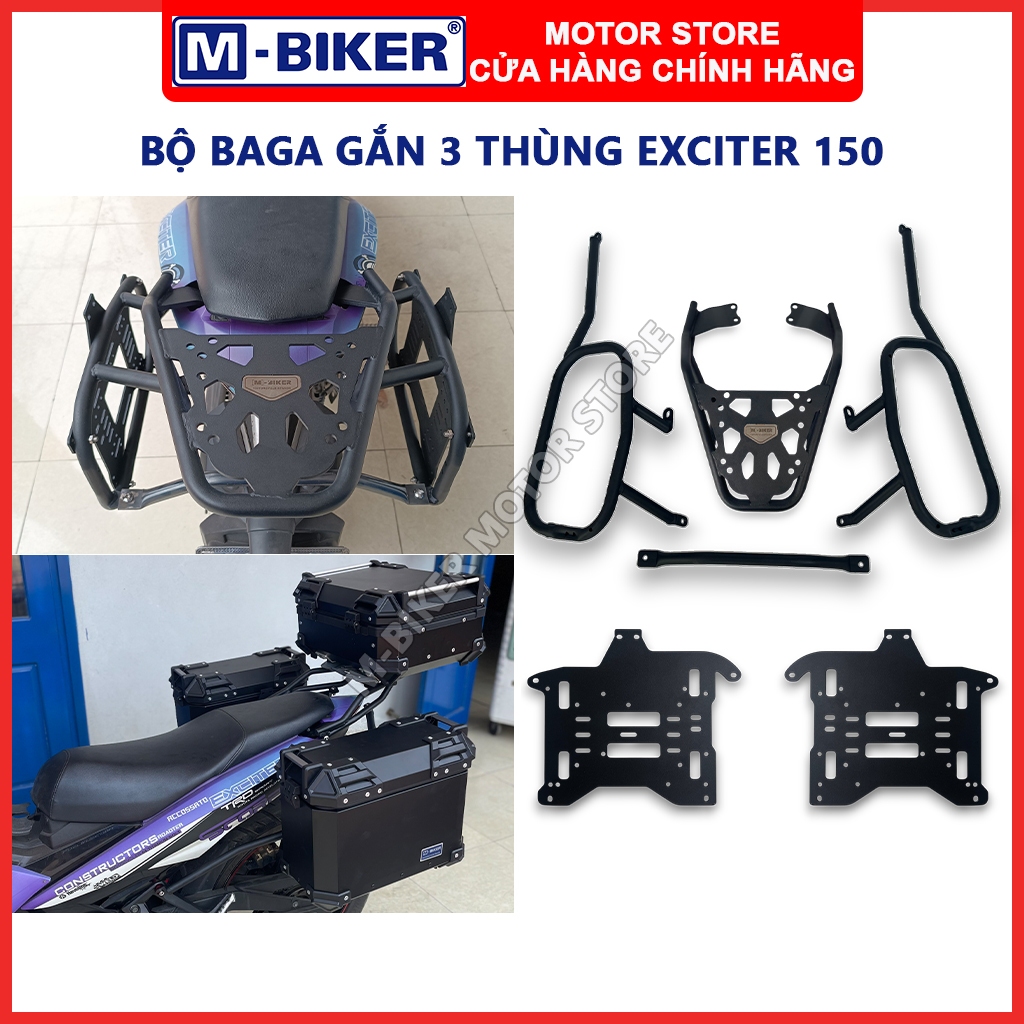 Baga exciter 150, Bộ baga gắn 3 thùng dành cho Yamaha Exciter 150 | M ...