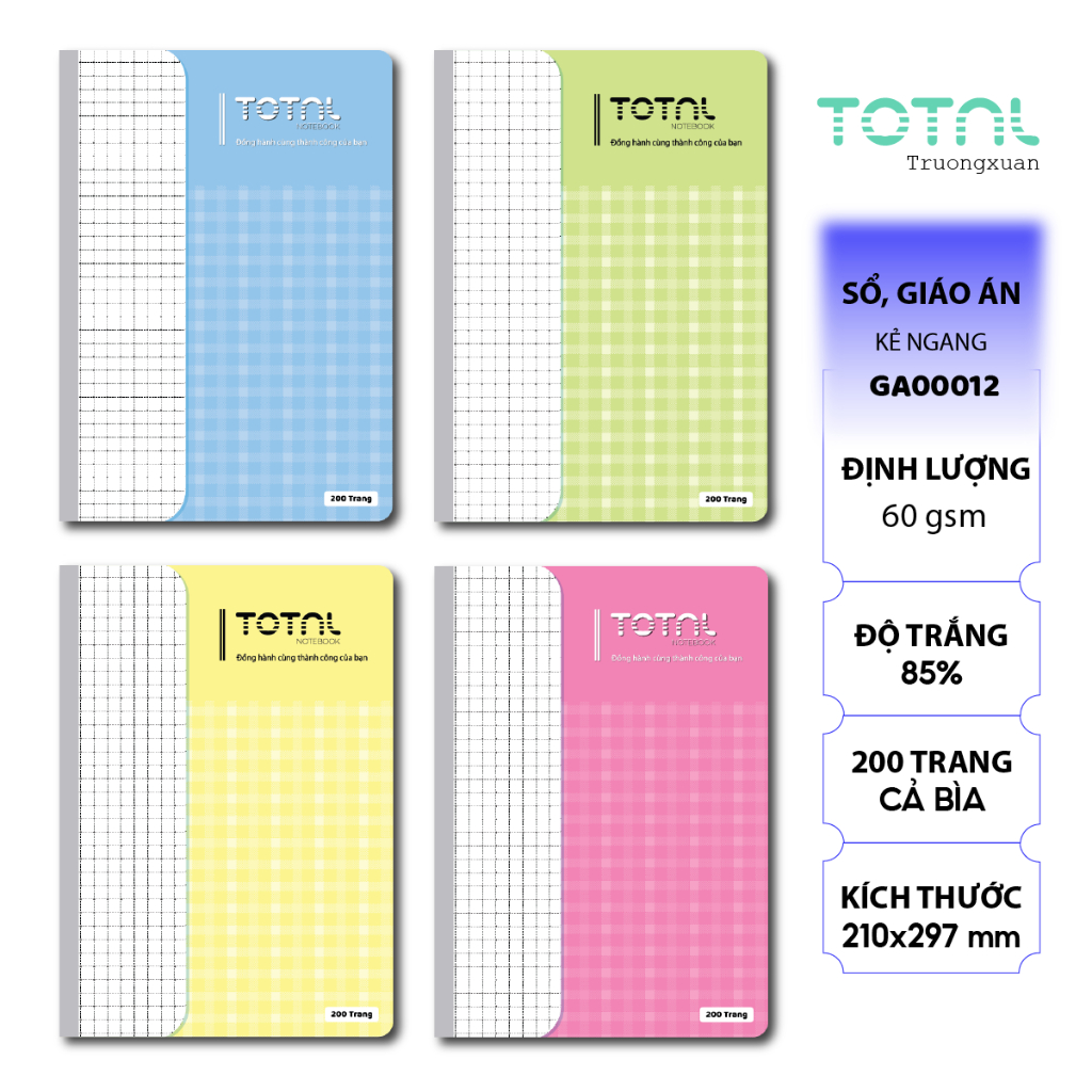 Sổ A4 Lesson plan kẻ ngang Total - 200 trang.Mã:GA12 | Shopee Việt Nam