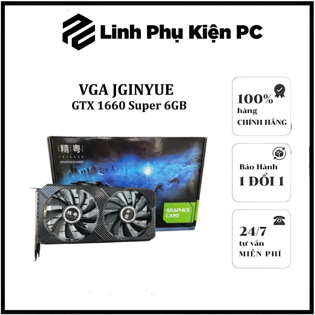 Card Màn Hình VGA JGINYUE GTX 1660 Super 6GB GDDR6 Full Box - Bảo hành ...