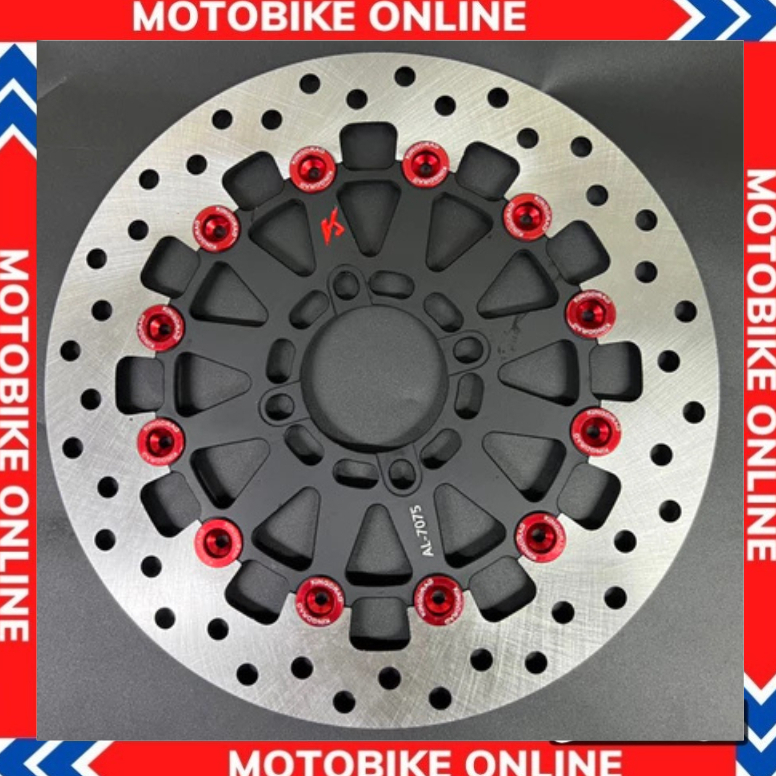 Đĩa King Drag 267mm khoen nhôm màu đen nút đỏ | Shopee Việt Nam