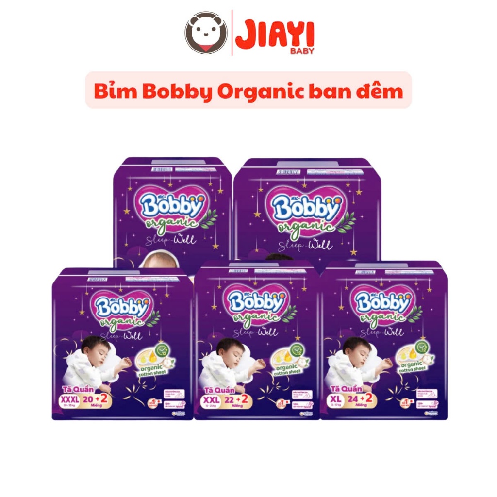 Tã/Bỉm Quần Cao Cấp Bobby Organic Ban Đêm Sleepwell Dịu Nhẹ, Khô Thoáng ...