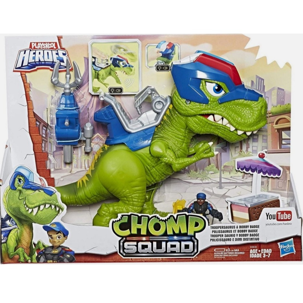 [Có sẵn, Chính hãng] Đồ chơi mô hình khủng long Playskool Heroes Chomp Squad Troopersaurus và ...
