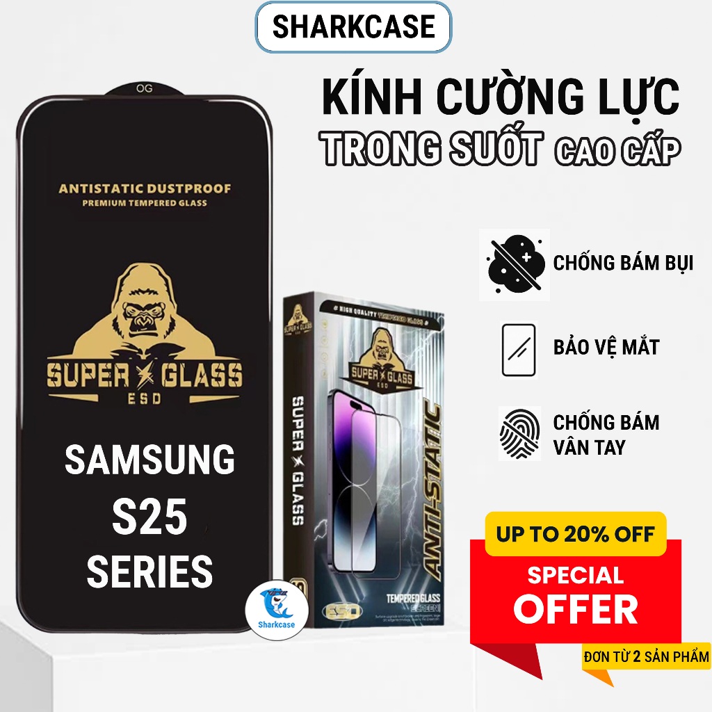 Cường lực Samsung S25 Ultra, Plus, S25 5G trong suốt full màn Miếng dán ...