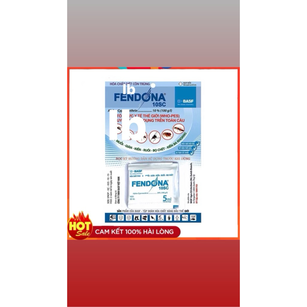 Combo 5 gói - FENDONA 10SC BASF ĐỨC (1 gói/5ml) | Shopee Việt Nam