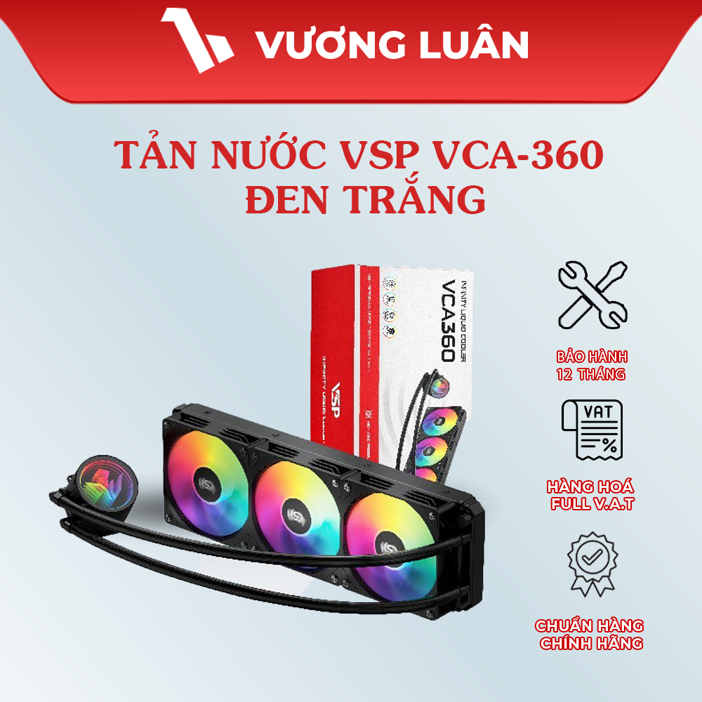 Tản nhiệt nước VSP Infinity Liquid Cooler VCA-360 LED ARGB ĐEN TRẮNG- bảo hành 12 tháng | Shopee ...