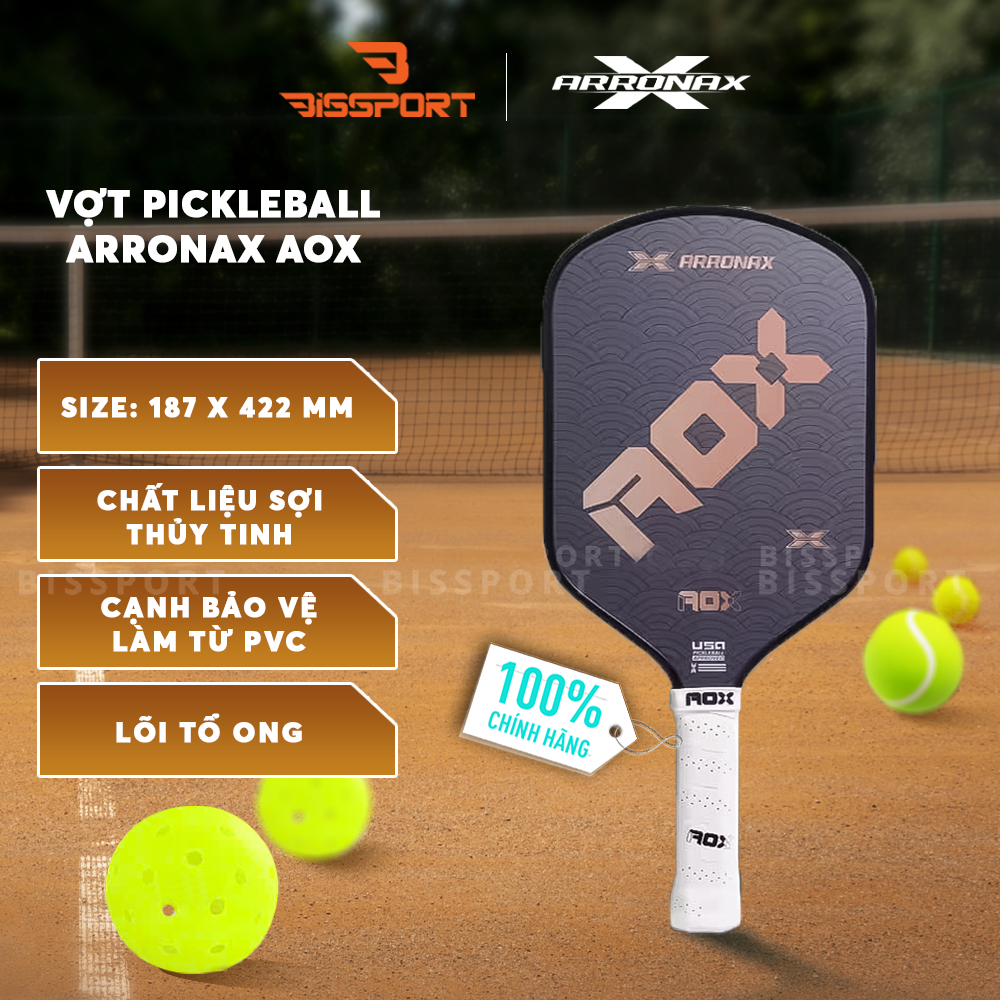 Vợt Chính Hãng Pickleball Arronax AOX - Màu Đen - 16mm - Thiết Kể Trẻ ...