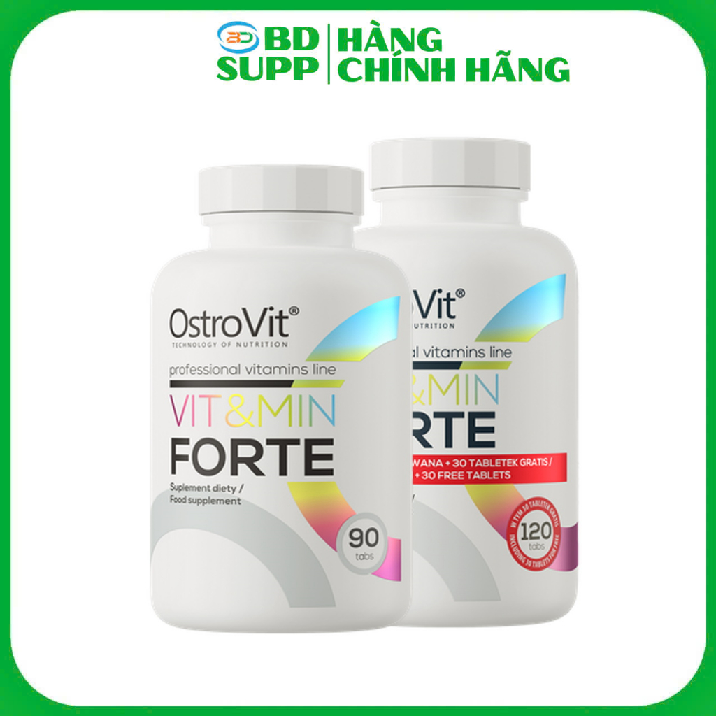OstroVit Vit&Min Forte (90&120 viên) Vitamin Tổng Hợp & Khoáng Chất Cho ...