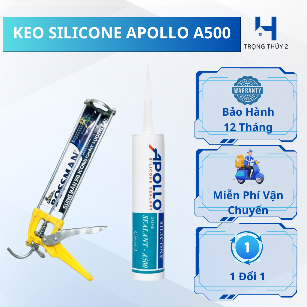 Combo Keo Silicone APOLLO A500 Kèm Dụng Cụ - Chuyên Chống Thấm, Dán ...