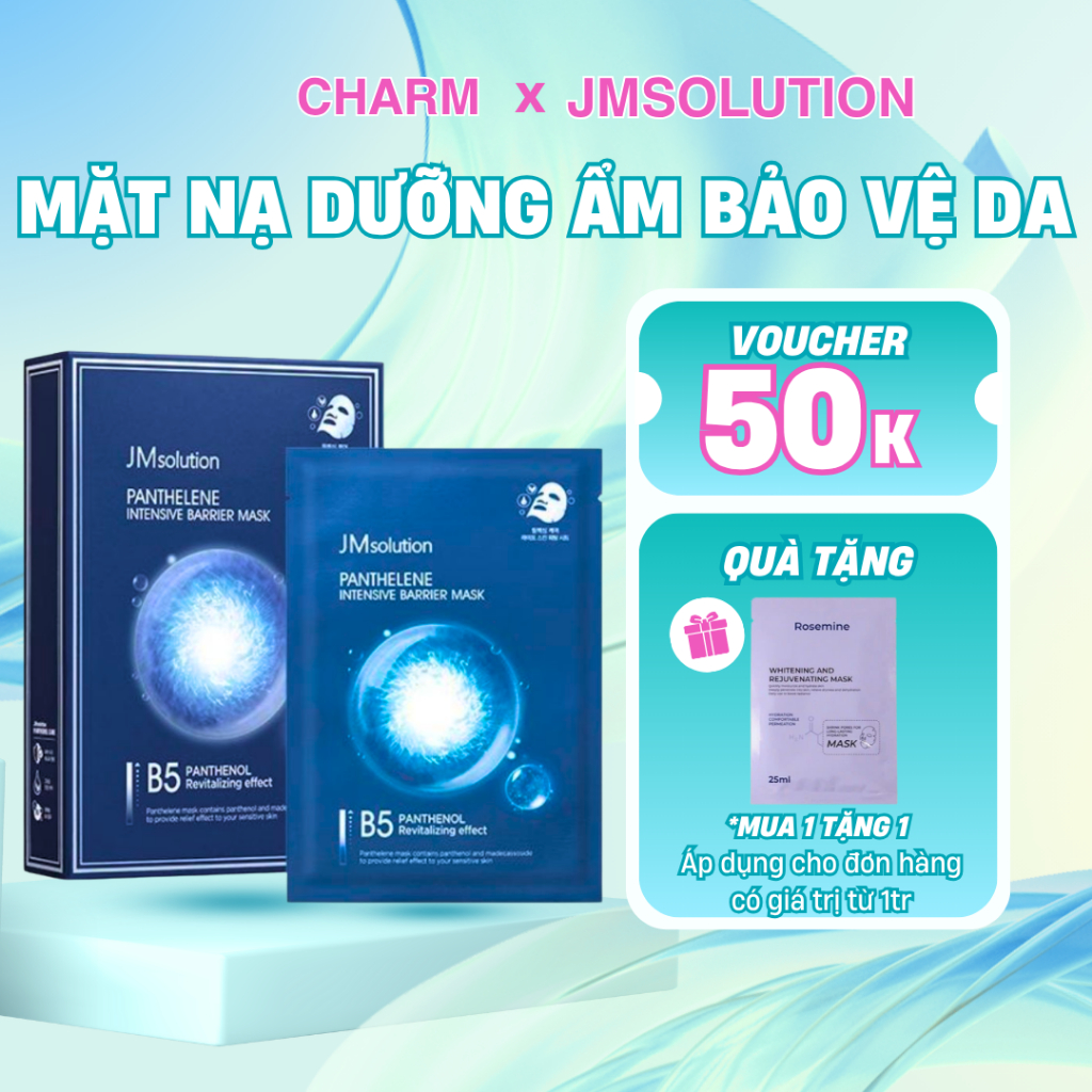Mặt Nạ Dưỡng Ẩm Bảo Vệ Da Chuyên Sâu JMSolution Panthelene Intensive Barrier Mask (Màu Xanh ...