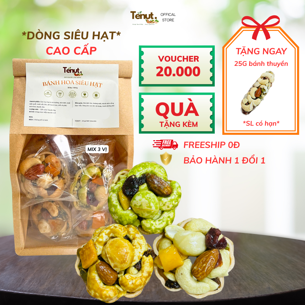 [TẶNG QUÀ] COMBO 3 vị Bánh Hoa Siêu Hạt Dinh dưỡng Eatclean Ít Calo ...