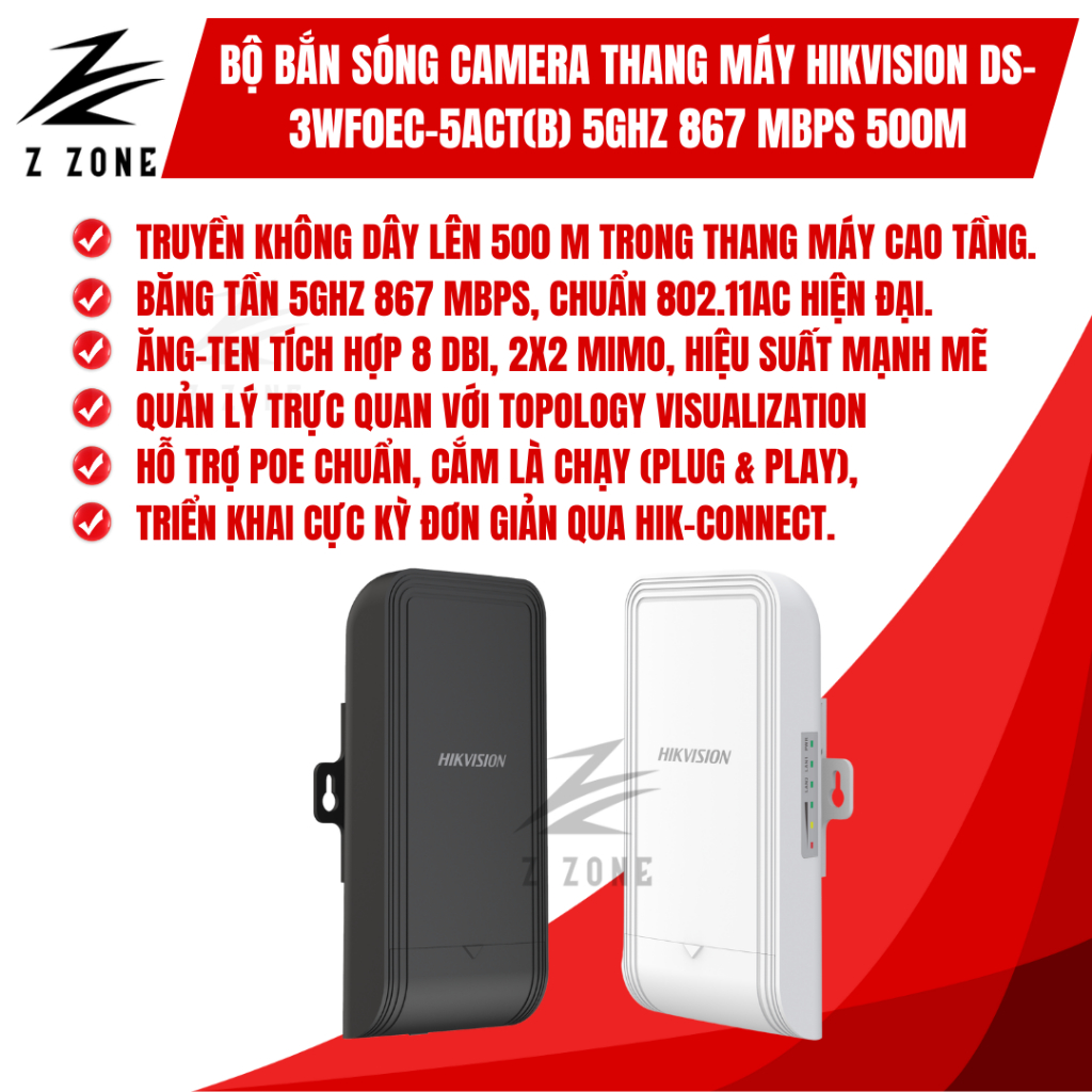 Bộ Bắn Sóng Camera Thang Máy Hikvision Wireless Bridge DS-3WF0EC-2NT 2 ...