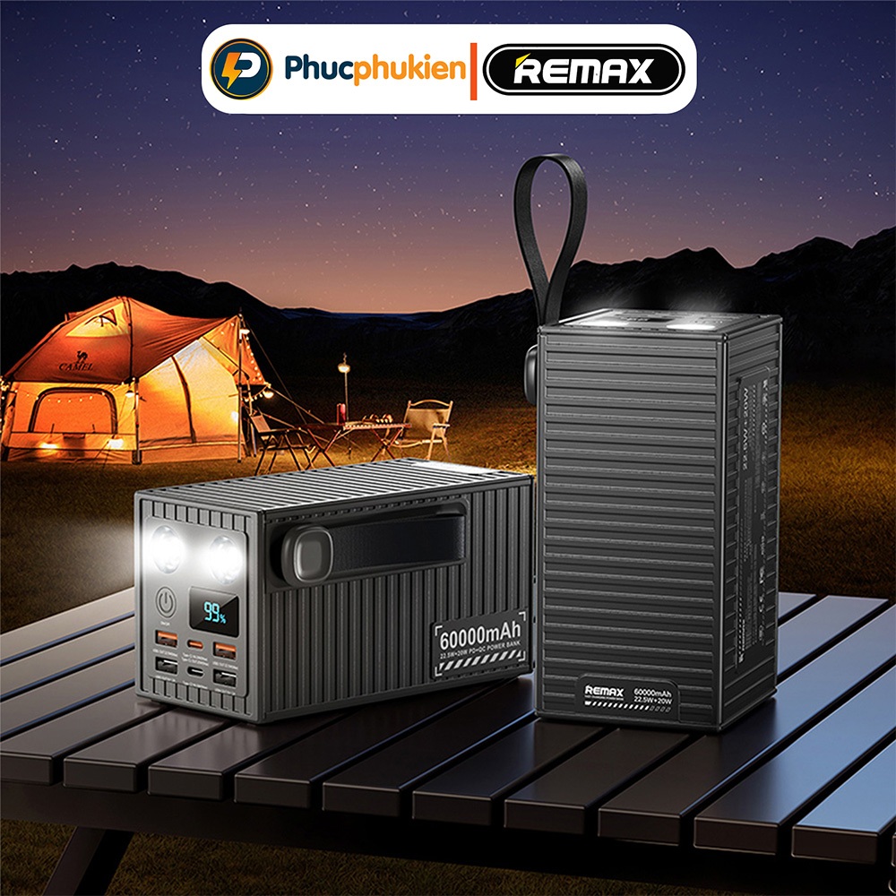 Remax rpp 609 - Trạm sạc dự phòng 60000mah chính hãng Remax hỗ trợ QC 22.5W PD 20W - Phúc Phụ ...