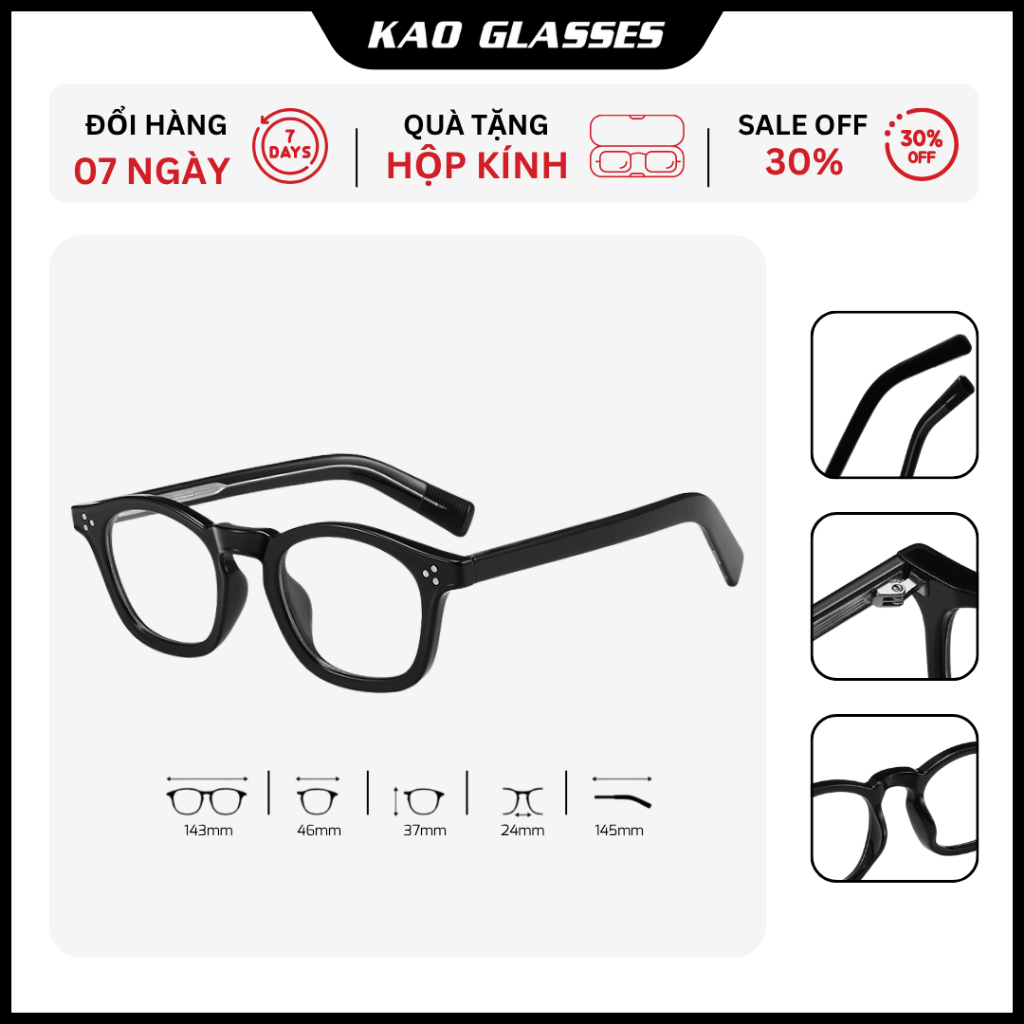 Gọng kính cận thời trang Nam Nữ - Chống ánh sáng xanh [ Freeship ⚡ Tặng Hộp ⚡ Đổi hàng nếu không ...