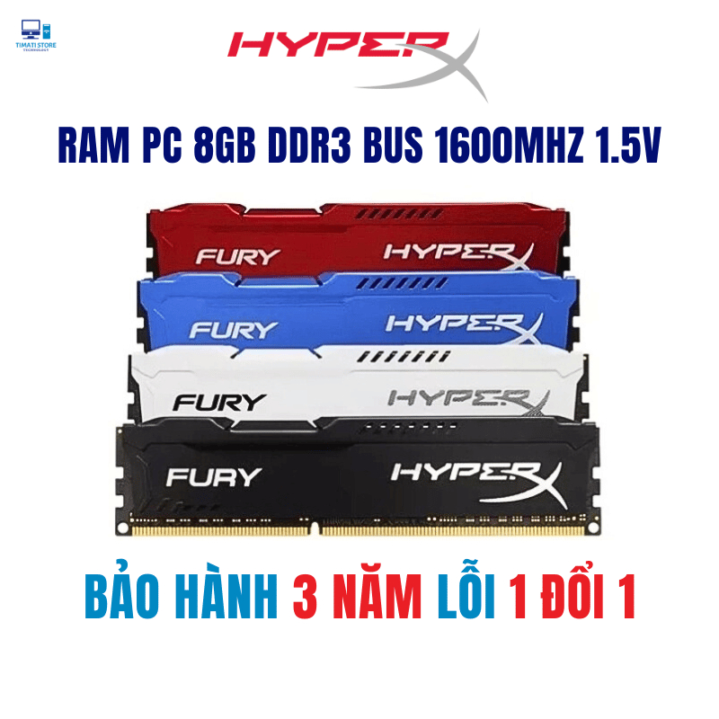 Ram PC Fury hyperx 8GB DDR3 bus 1600MHz Memory Ram máy bàn DIMM 8GB PC3 ...