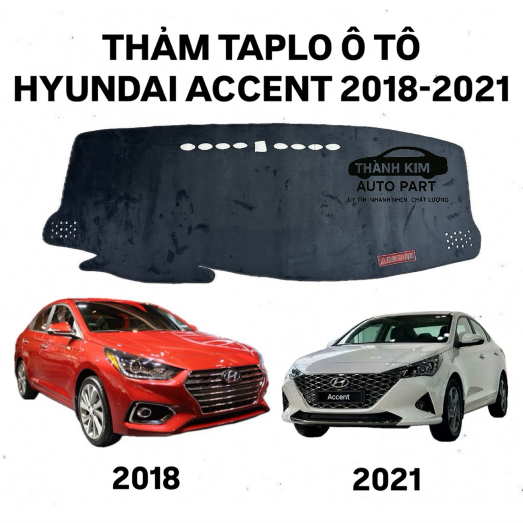 THẢM TAPLO Ô TÔ HYUNDAI ACCENT 2018-2021 VẢI NHUNG CAO CẤP | Shopee ...