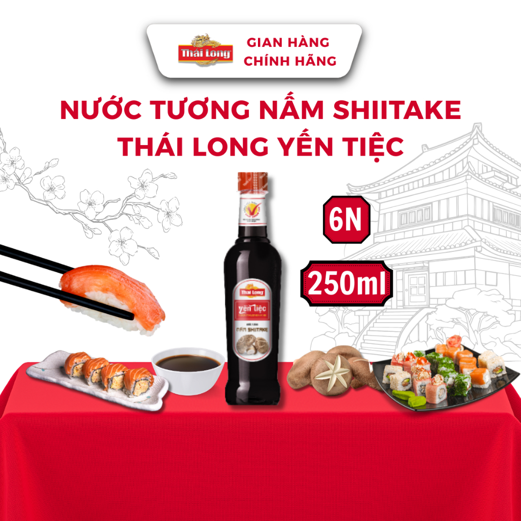 Nước tương nấm Shiitake THÁI LONG - YẾN TIỆC 6N 250ml | Shopee Việt Nam