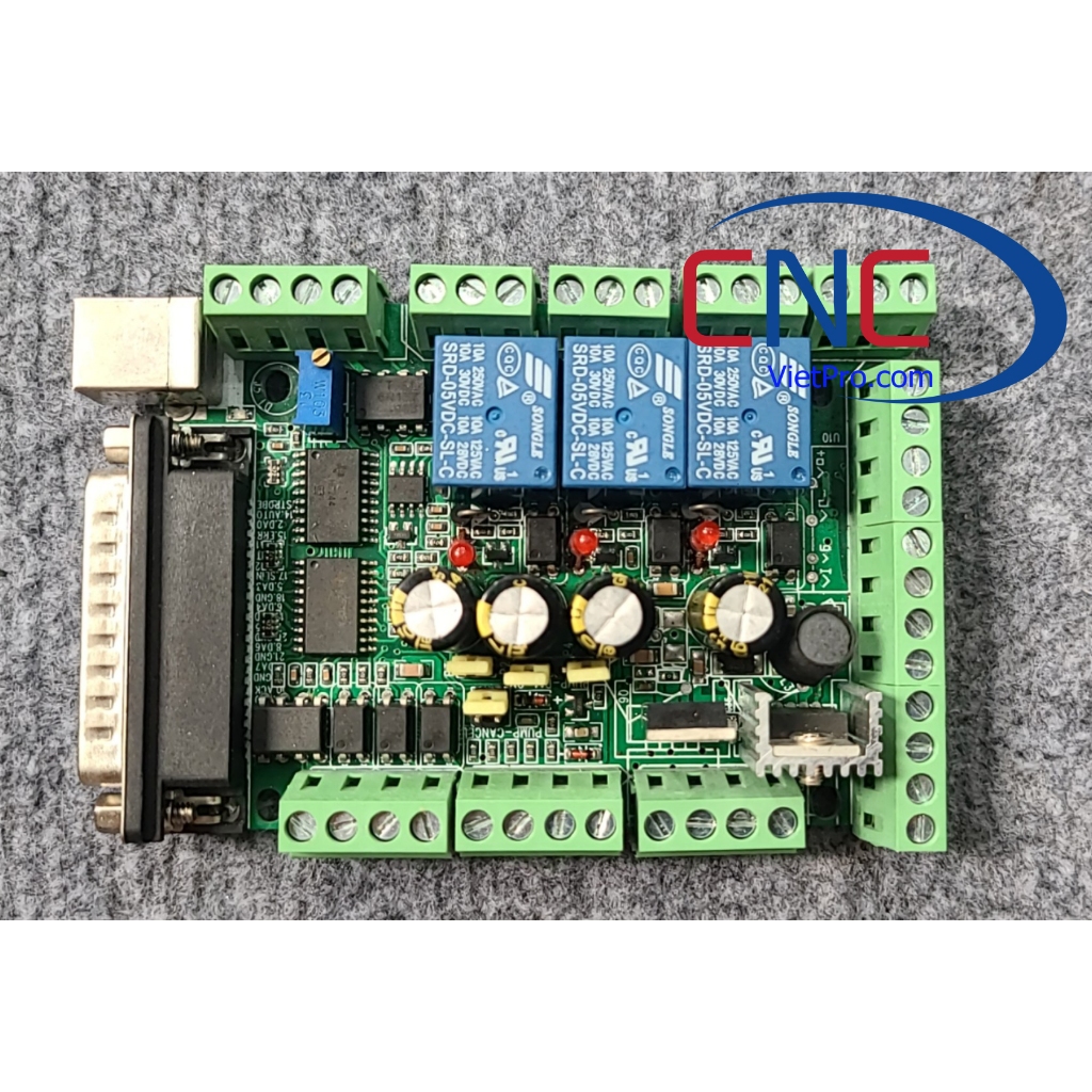 Bob mach3 5 trục 3 relay lpt CNCVIETPRO card mach3 lpt 3 relay, mach3 5 ...