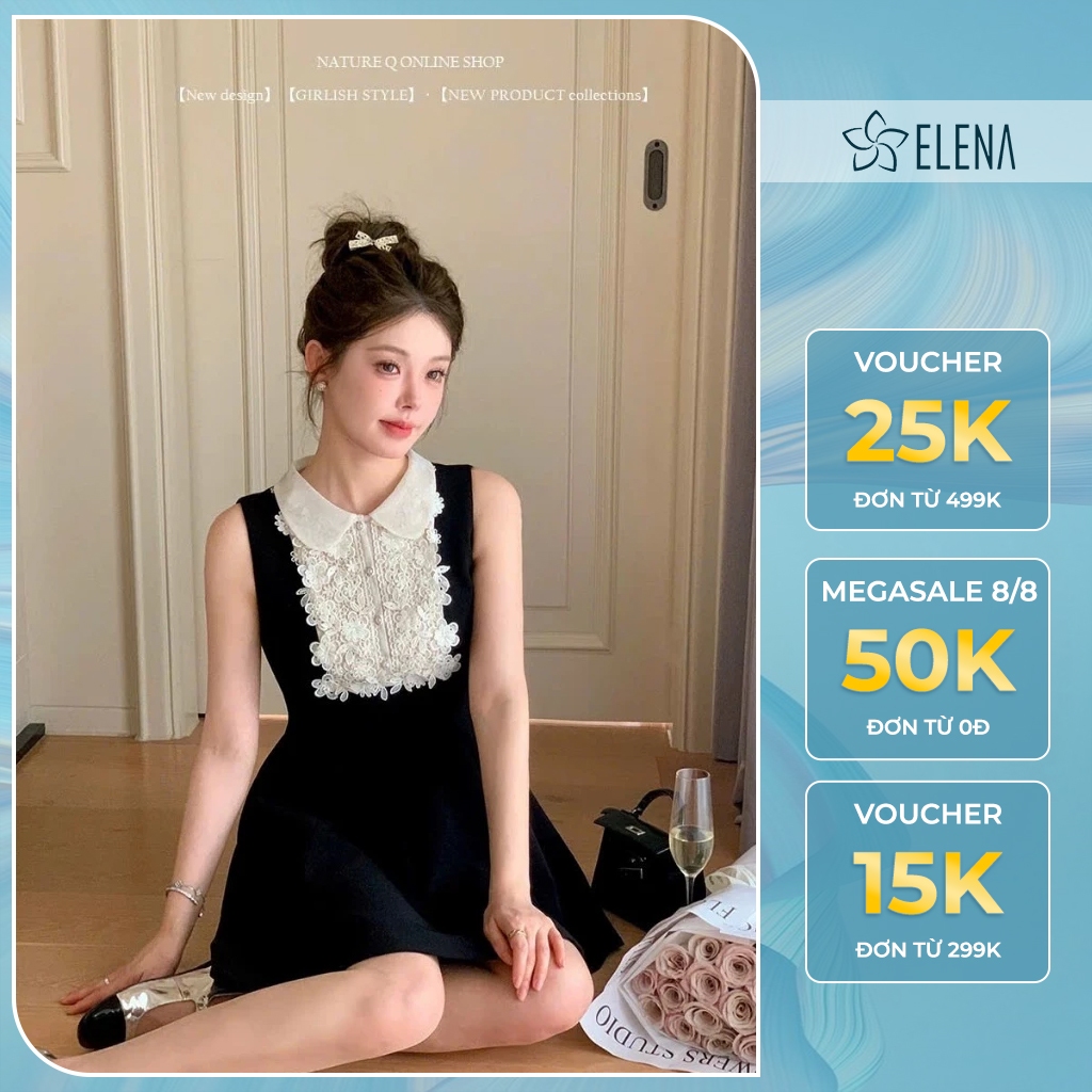 Váy Đi Chơi Tiểu Thư ELENA Thiết Kế Chứ A Tôn Dáng Chất Tafta Chuẩn Form V05E | Shopee Việt Nam