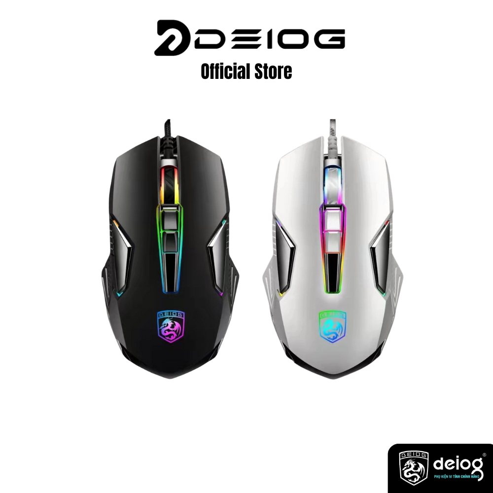 Chuột gaming chính hãng Deiog G10 LED RGB 4000 dpi cho máy tính vi tính ...