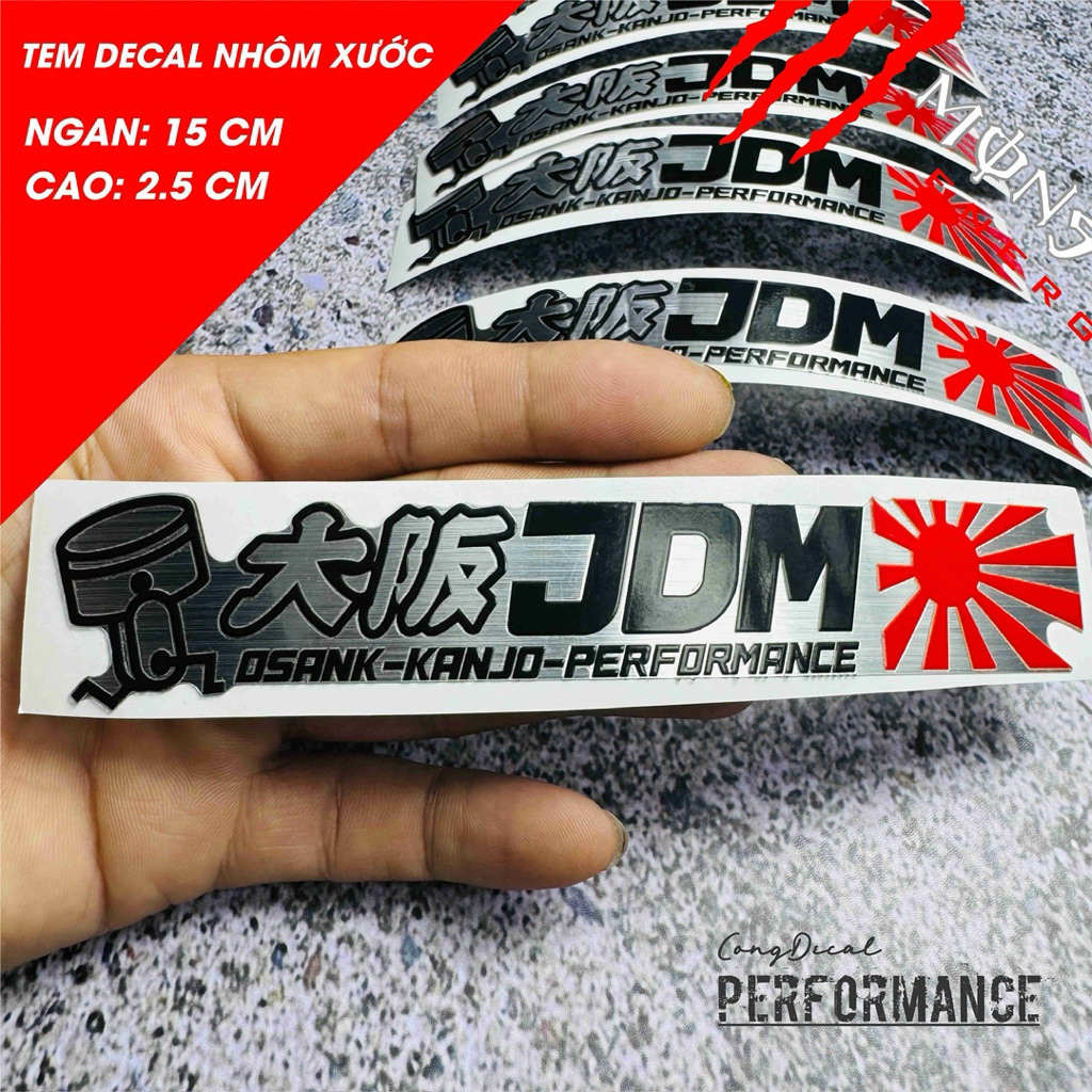 Tem tem dán crom xước Osaka JDM Kanjo Performance | Shopee Việt Nam