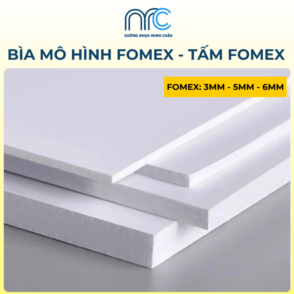 Tấm Fomex dày 3mm, 5mm, 8mm, Tấm Fomex trắng làm mô hình, đồ Handmade ...