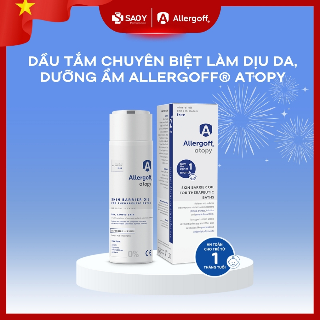 Dầu tắm chuyên biệt làm dịu da, dưỡng ẩm Allergoff atopy - Chai 200ml ...